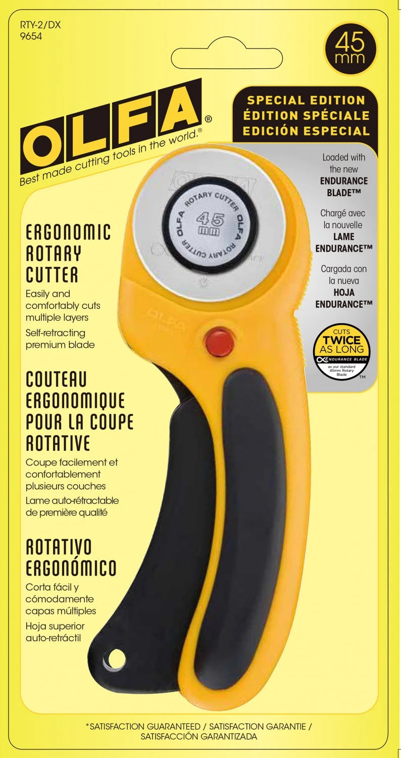 Deluxe Ergonomic Rotary Cutter (45 mm) – The Quiltery