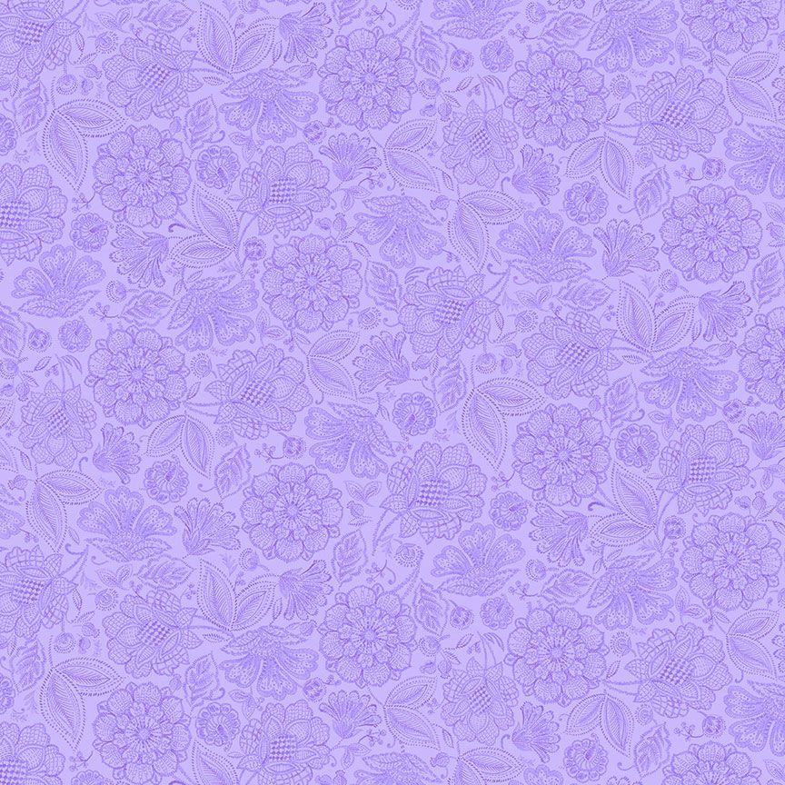 FQ Indigo Garden Packed Jacobean Toile Lavender – The Quiltery